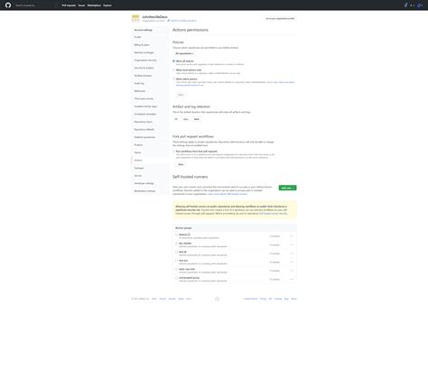 github johnneville self hosted runner grouper example