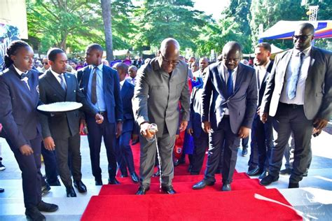 Kinshasa Félix Tshisekedi inaugure les nouveaux bâtiments de lINBTP