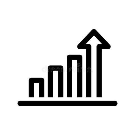 Growth Chart Arrow Icon Line Design Style Simple Finance And Business