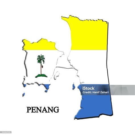 페낭 지도 벡터 그림입니다 말레이시아 도시 말레이시아의 주 0명에 대한 스톡 벡터 아트 및 기타 이미지 0명 경제 관광 Istock