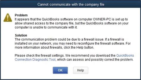 How To Fix Error Quickbooks Cannot Communicate With The Company File Due To Firewall