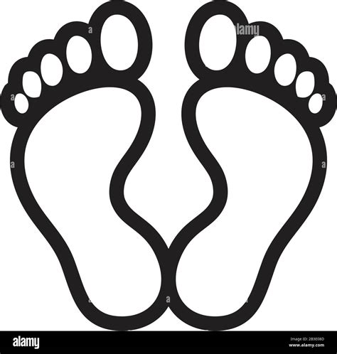 Footprints Vector Icon Template Black Color Editable Footprints Vector