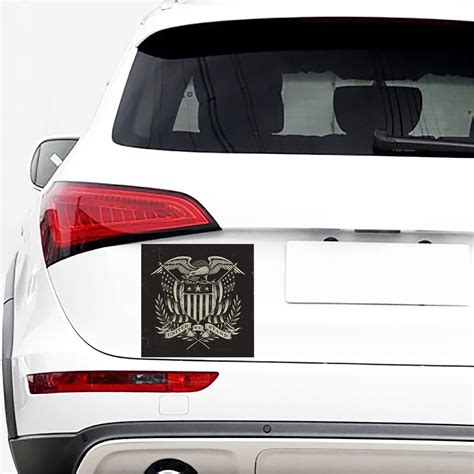 United We Stand American Flag Print Car Sticker Gearfrost
