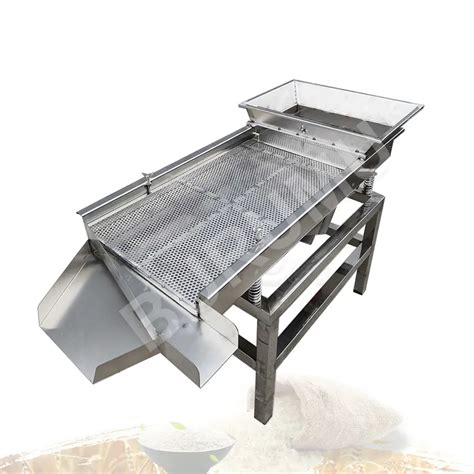 stainless steel vibration sorting machine with large plastic screen for efficient separation