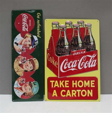 Ande Rooney Coca Cola Signs 2 Hodgins Halls Auction Group