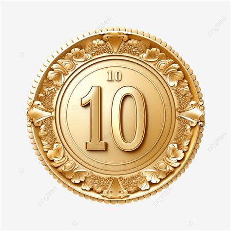 Tenth Anniversary Golden Badge Anniversary Golden Badge Png
