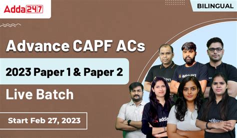 UPSC CAPF ACs Notification Application Form Exam Date
