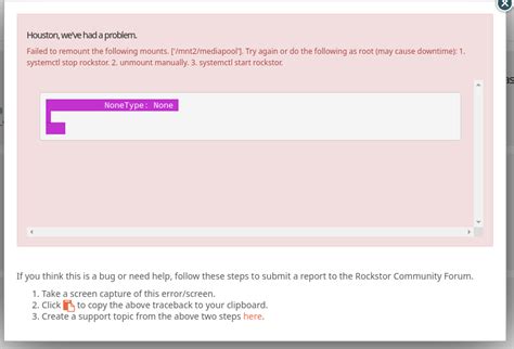 Unable To Mount Degraded Pool With Rw Flag Support Rockstor Community Forum