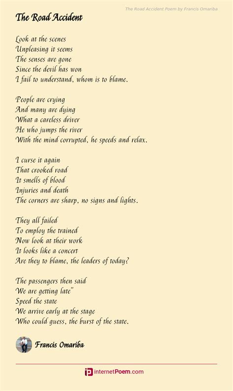 The Road Accident Poem By Francis Omariba