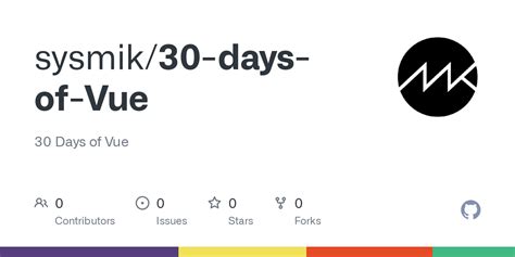 github sysmik 30 days of vue 30 days of vue
