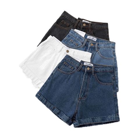 Plus Size Sexy High Waisted Denim Shorts Maong Jeans Loose Korean Style