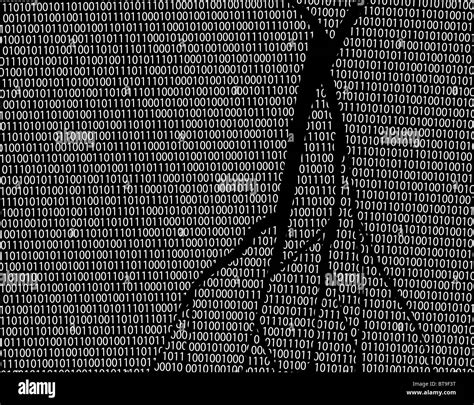 Illustrated Abstract Design Of Broken Code Stock Photo Alamy