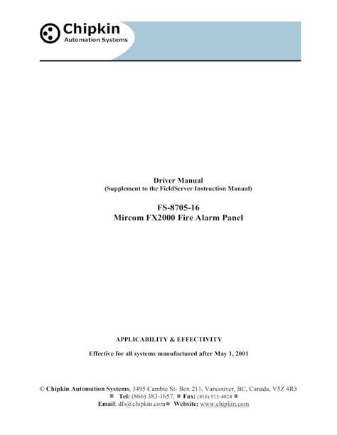 pdf fs 8705 16 mircom fx2000 fire alarm panelfs 8705 16 mircom fx2000