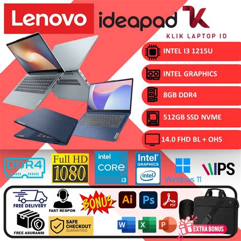 Jual Laptop Kuliah Lenovo Ideapad Slim I Intel I U Gb Gb Full Hd Win Home