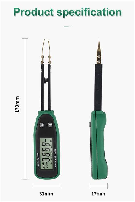 Mestek Smart Smd Tester Auto Range Scan Tweezer Digital Multimeter