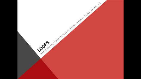 Loops Part 2 Youtube