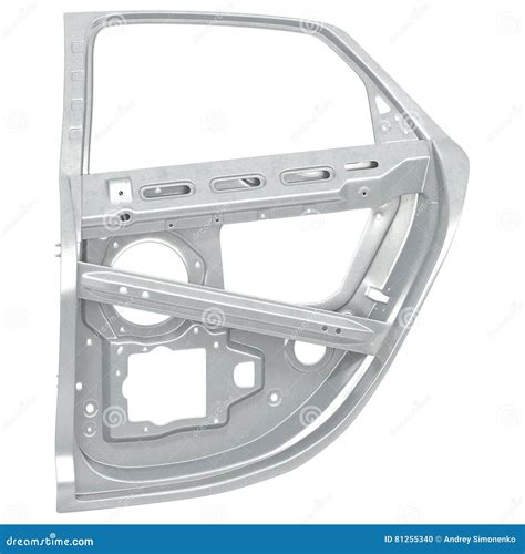 Car Door Frame On White 3D Illustration Stock Illustration