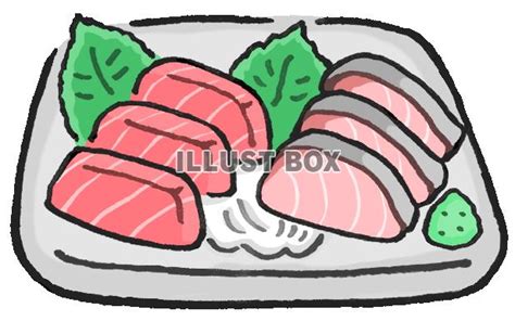 無料イラスト 手描きの刺身2