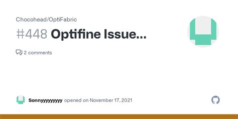 Optifine Issue Issue Chocohead OptiFabric GitHub