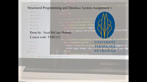 Structured Programming And Database System Assignment 2 Youtube