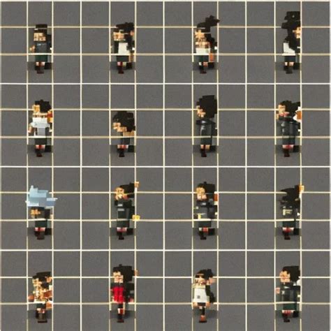 Ai Art Generator 2d Sprite Sheet Of Human Character Walking In