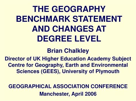 Ppt Exploring Geography Benchmark Trends Enhancing He Curriculum