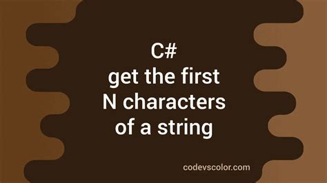 C Program To Get The First N Characters Of A String Codevscolor