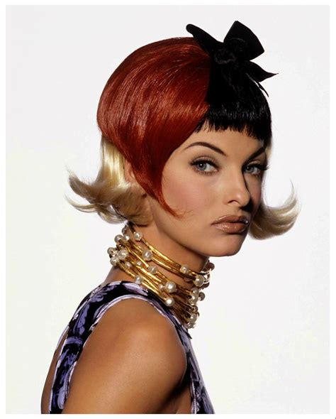 Linda Evangelista Og Supermodel Headpiece Hairstyles Vintage Hairstyles Linda Evangelista