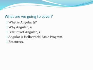 Angular Js Introduction PPT