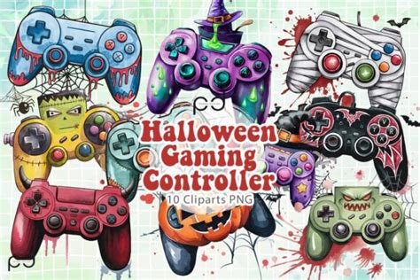 Retro Halloween Gaming Controller Graphic By Padmadesign · Creative