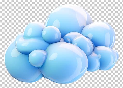 Animated Cloud Blue Bubbles Cartoon Illustration Png Clipart Airy