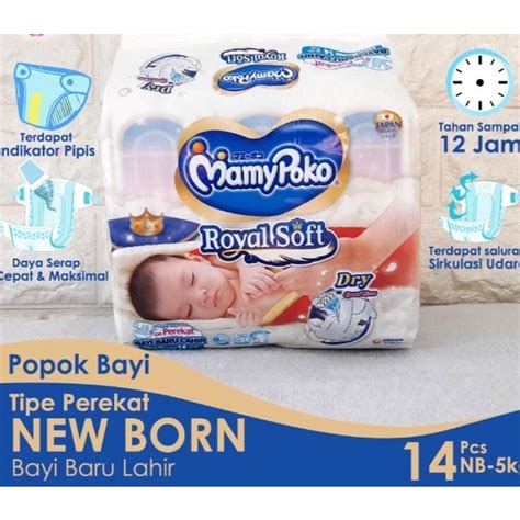 Jual MAMYPOKO ROYAL SOFT PEREKAT NEW BORN PCS Shopee Indonesia
