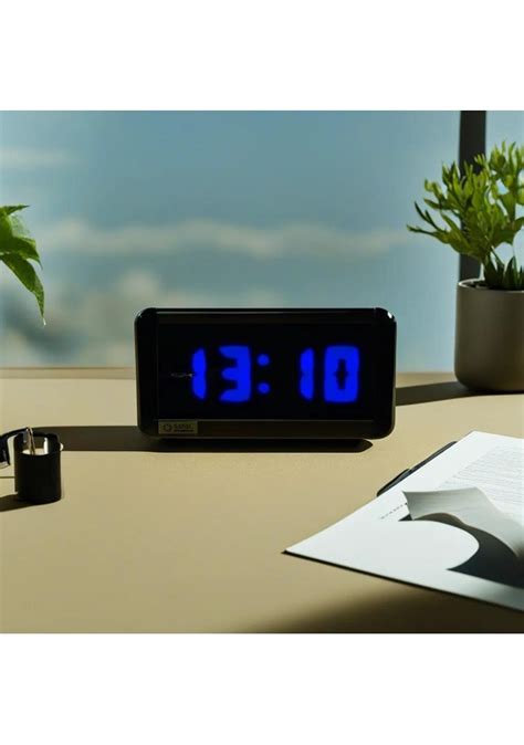 Dijital Led Duvar Ve Masa Saati Ve Derece Mavi Kasa Ölçüleri 7x17 Cm