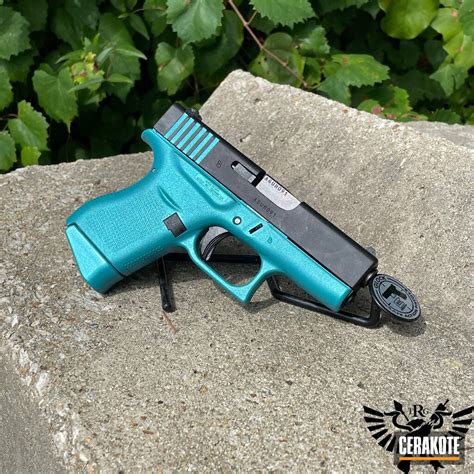 Glock 43x Cerakoted Using Cerakote Fx Typhoon Aztec Teal And Graphite