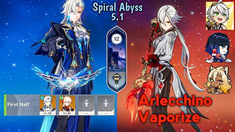C0 NEUVILLETTE KAZUHA X C0 ARLECCHINO VAPORIZE Spiral Abyss 5 1