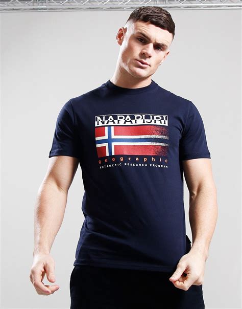 Napapijri S Kreis T Shirt Blu Marine Terraces Menswear