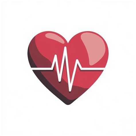 A Heart With A Distinct Electrocardiogram Ecg Waveform Premium Ai Generated Vector