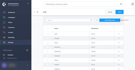 how to add new countries in shopware 6 country settings