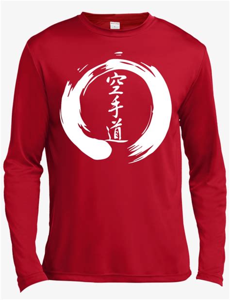 Karate Do Kanji Zen Enso Long Sleeve Moisture Wicking 1155x1155 Png