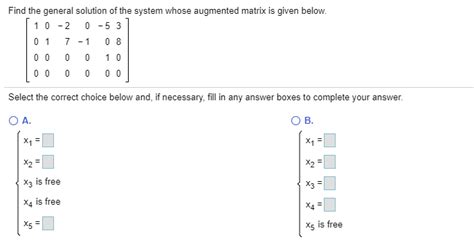Solved Find The General Solution Of The System Whose