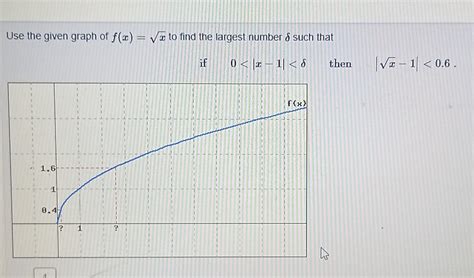 Solved Use the given graph of f(x)=x to find the largest | Chegg.com