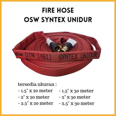 Jual Selang Pemadamfire Hose Rubber Osw Syntex Unidur Coupling