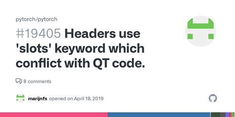 Headers Use Slots Keyword Which Conflict With Qt Code · Issue 19405