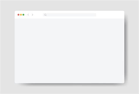 modern browser window design isolated on dark grey background web