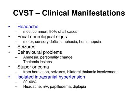 Ppt A Case Of Cerebral Venous Sinus Thrombosis Cvst Powerpoint Presentation Id6782373