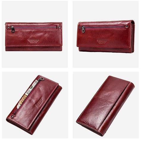 Kontakt S Neue M Leder Frauen Kupplung Brieftaschen Mehrere Karten Halter Lange Weibliche