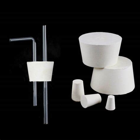 【cw】 Silicone Rubber Sponge Stopper Hole Plug Lab Flask Bottle Tapered