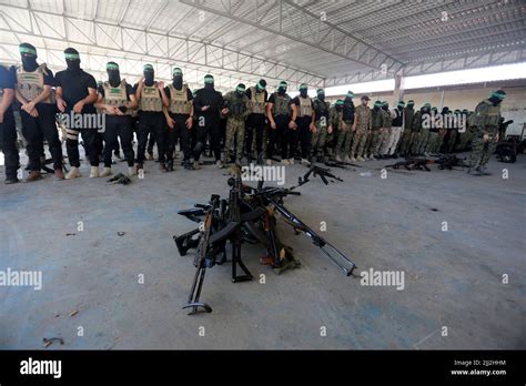 Armed Men From The Izz Al Din Al Qassam Brigades The Military Wing Of
