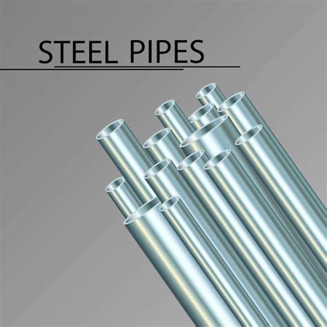 Premium Vector Vector Illustration Of Steel Pipes