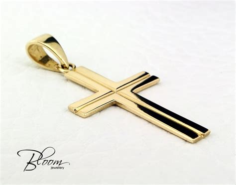 Mens 14k Gold Cross Pendant At Amelie Woolley Blog